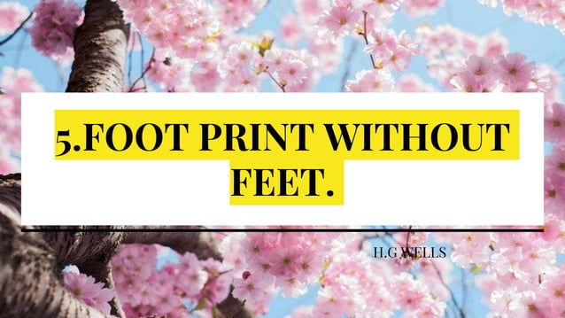 Foot print without feet ch 5 | PPTX