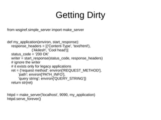 Python WSGI introduction | PPT