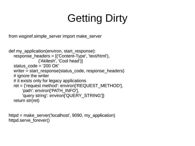 Python WSGI introduction | PPT
