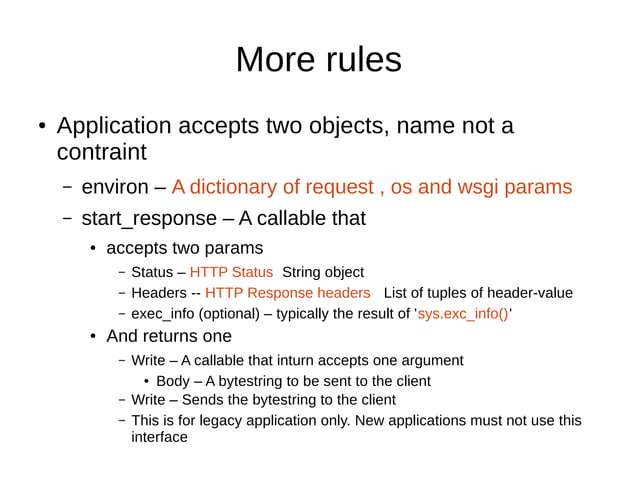 Python WSGI introduction | PPT
