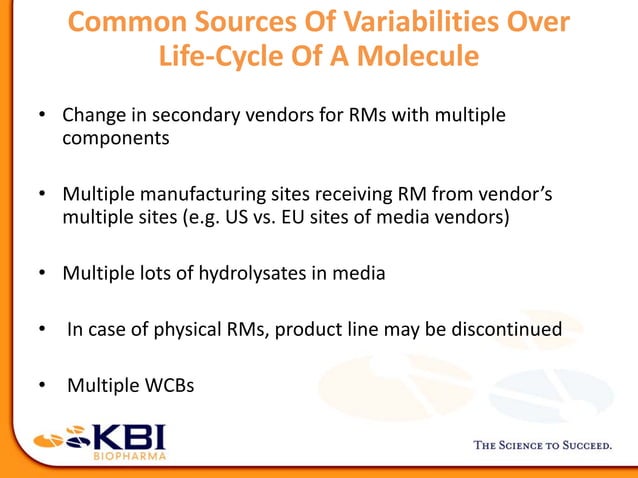 Managing Raw Material Variability Over the Life-cycle of a Molecule | PDF