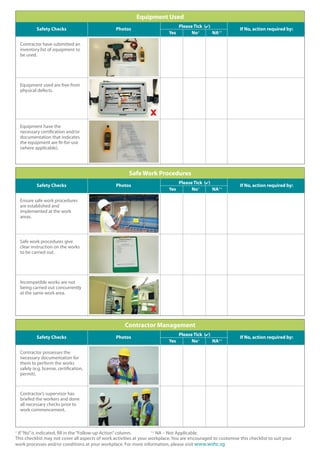 Wsh checklist for supervisors in fm sector | PDF