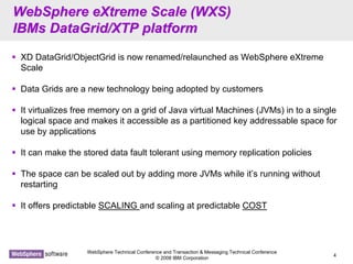 WSI35 - WebSphere Extreme Scale Customer Scenarios and Use Cases | PPT