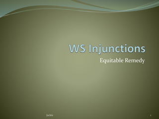Ws injunctions | PPTX