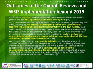 WSIS Forum 2016: Open Consultation Process: Fist Physical Meeting | PPT