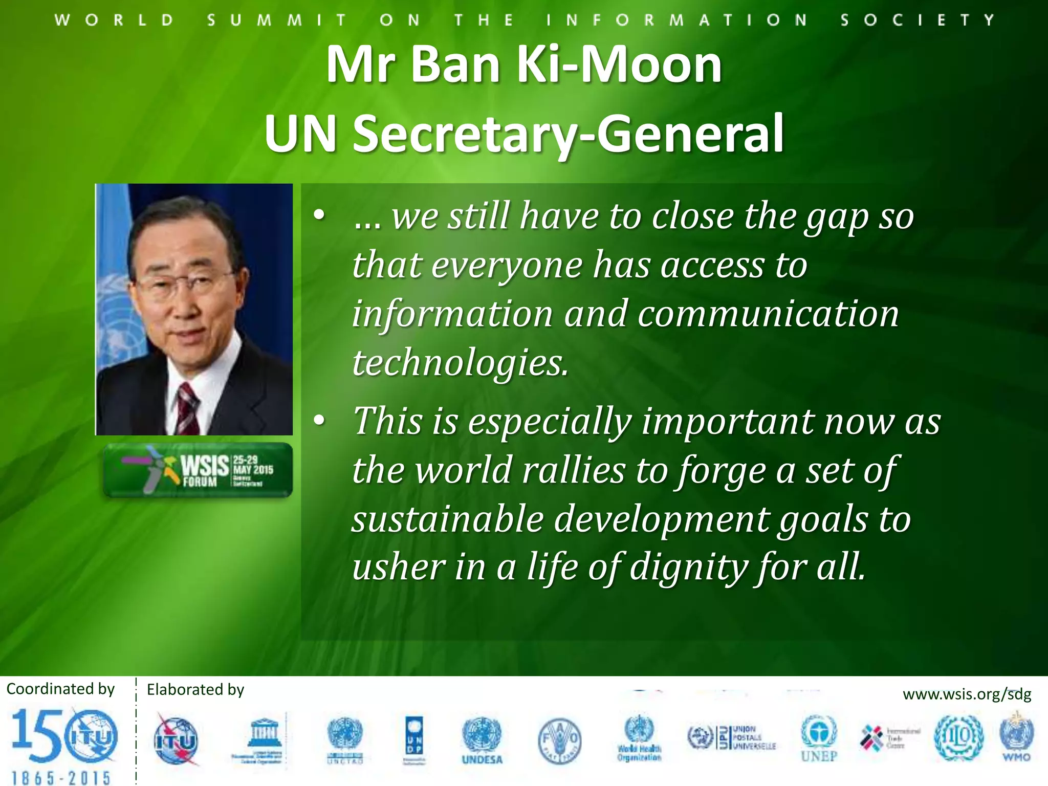 WSIS-SDG Matrix: Linking WSIS Action Lines with Sustainable Development ...