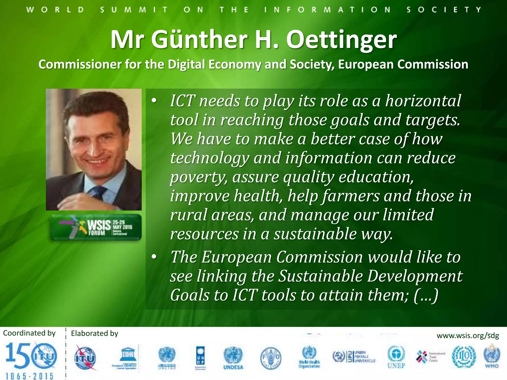 WSIS-SDG Matrix: Linking WSIS Action Lines with Sustainable Development ...