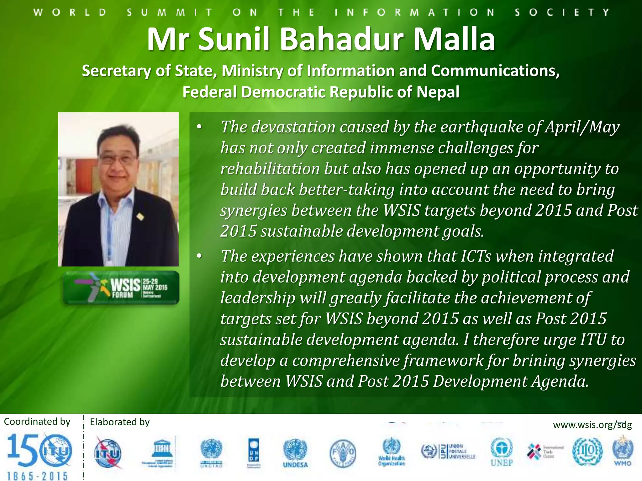 WSIS-SDG Matrix: Linking WSIS Action Lines with Sustainable Development ...