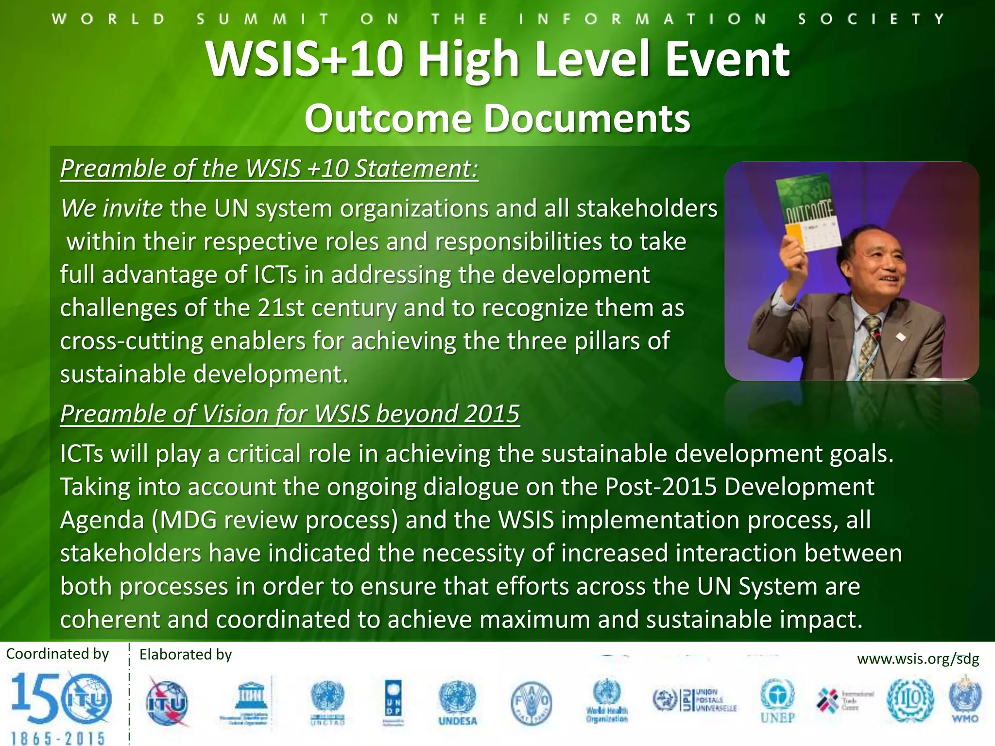 WSIS-SDG Matrix: Linking WSIS Action Lines with Sustainable Development ...