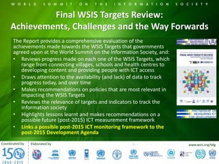 WSIS-SDG Matrix: Linking WSIS Action Lines with Sustainable Development ...