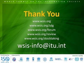 WSIS-SDG Matrix: Linking WSIS Action Lines with Sustainable Development ...