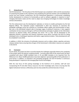 WSIS+10 Reporting UNECA: A milestone in the access and diffusion of ...