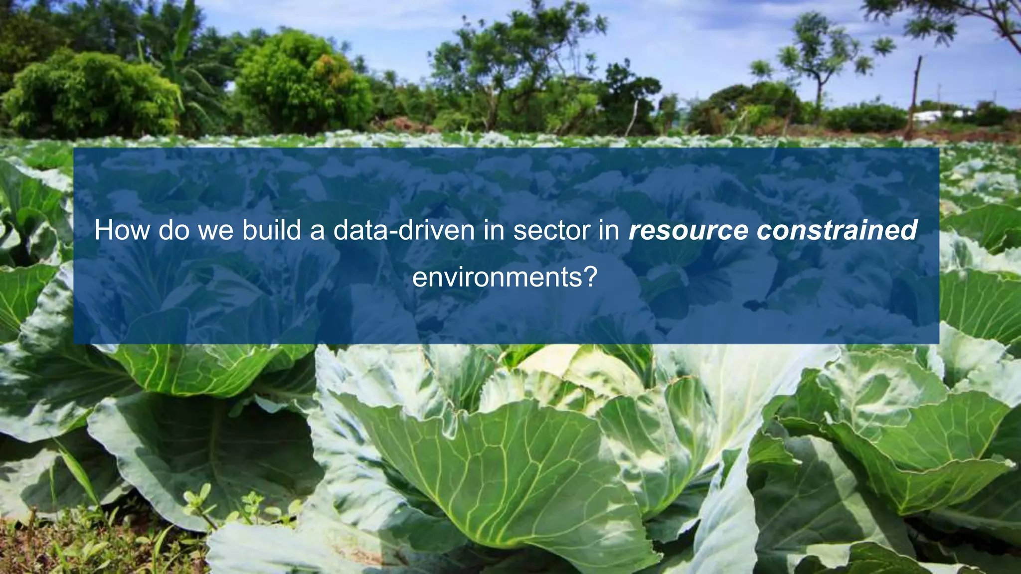 Towards a Data-driven Agricultural Sector | PPTX