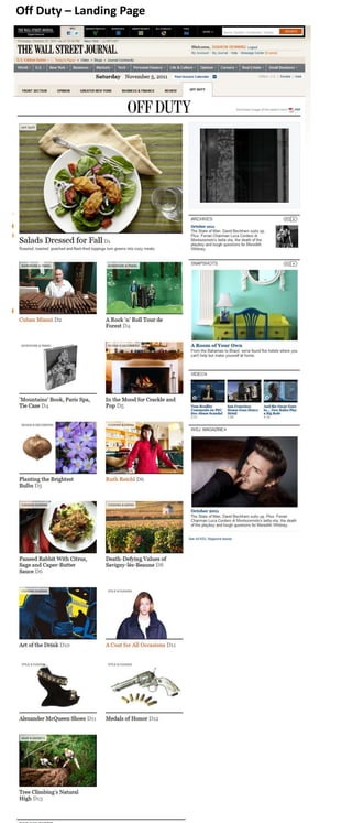 WSJ Off Duty Weekend Edition | PDF