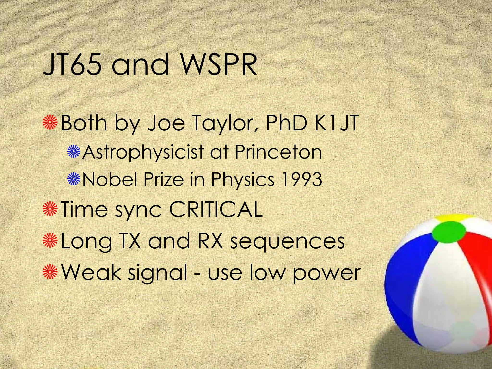 Weak Signal Modes in Amateur Radio | PPT