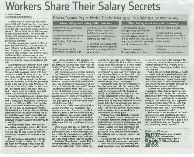 Workers Share Their Salary Secrets | PPT
