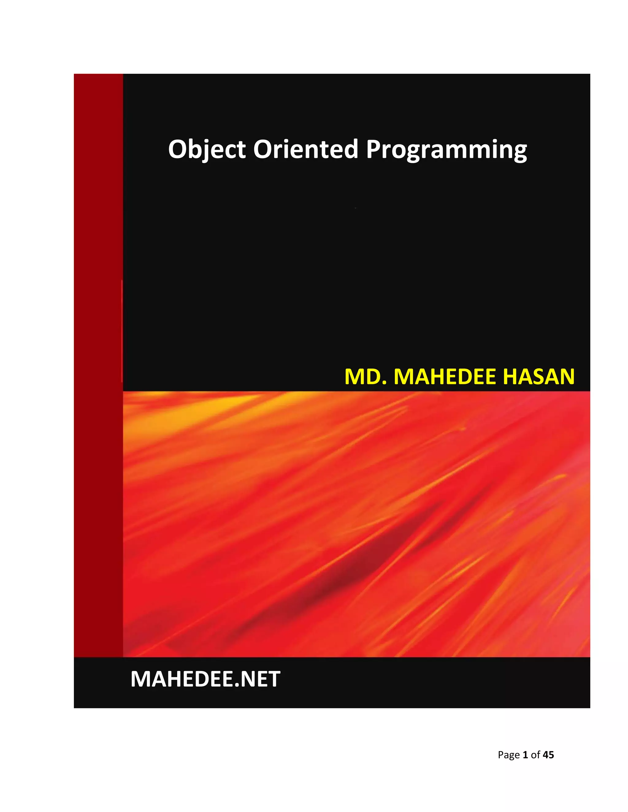 Object Oriented Programming | PDF