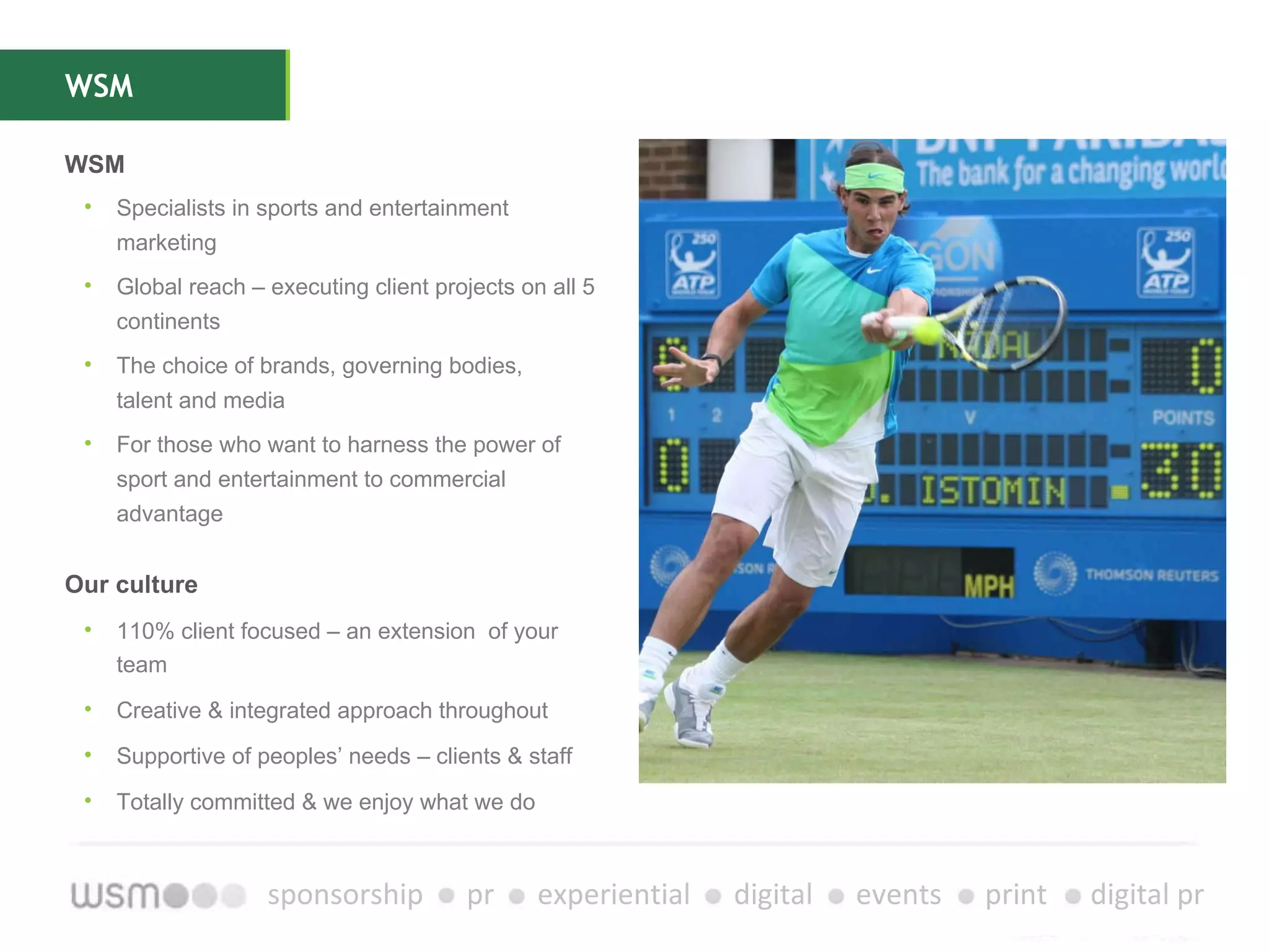 WSM Sponsorship Creds | PPT