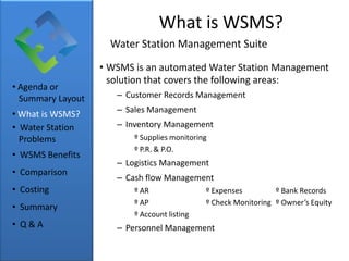 WATER STATION MANAGEMENT SUITE | PPSX