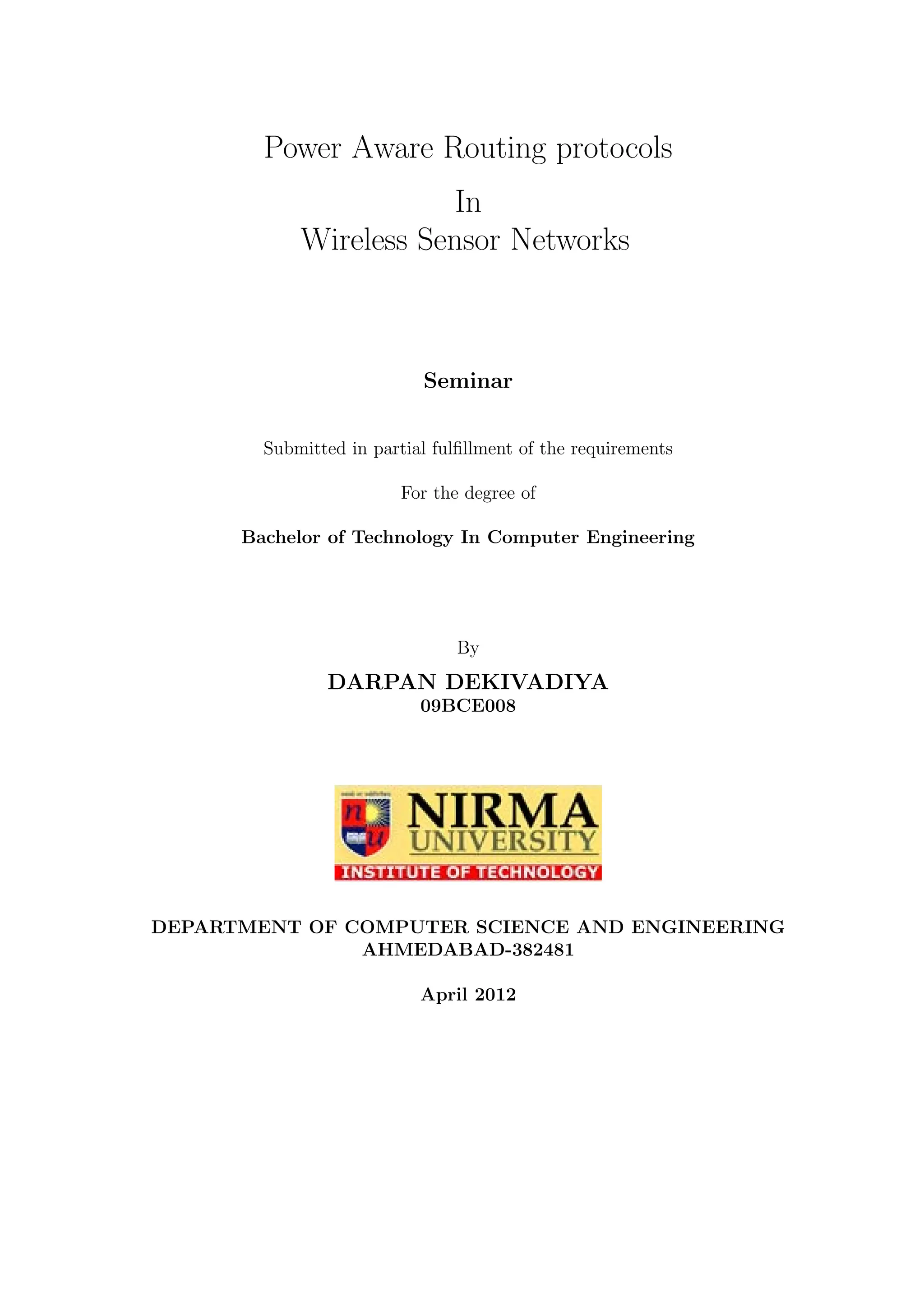 Routing Protocols For Wireless Sensor Networks Pdf Internet Of Things Internet