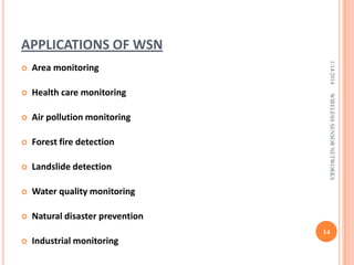 Wireless Sensor Networks | PPTX