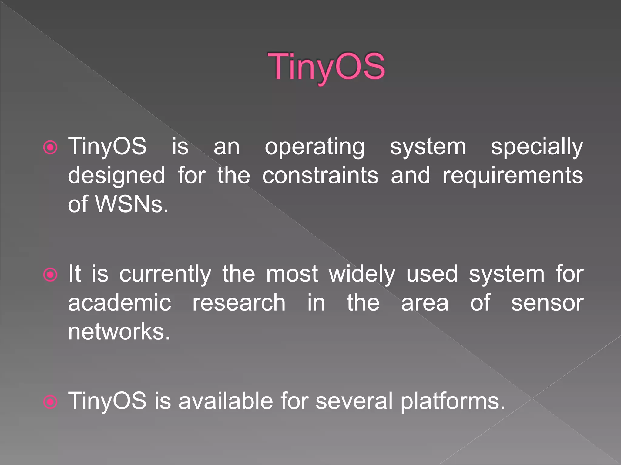 Wireless Sensor System Architecture | PPTX | Operating Systems | Computer Software and Applications