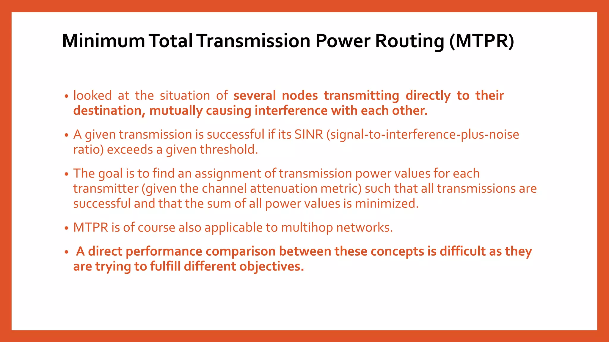 WSN-Routing Protocols Energy Efficient Routing | PPTX