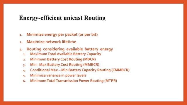 WSN-Routing Protocols Energy Efficient Routing | PPTX | Internet of ...