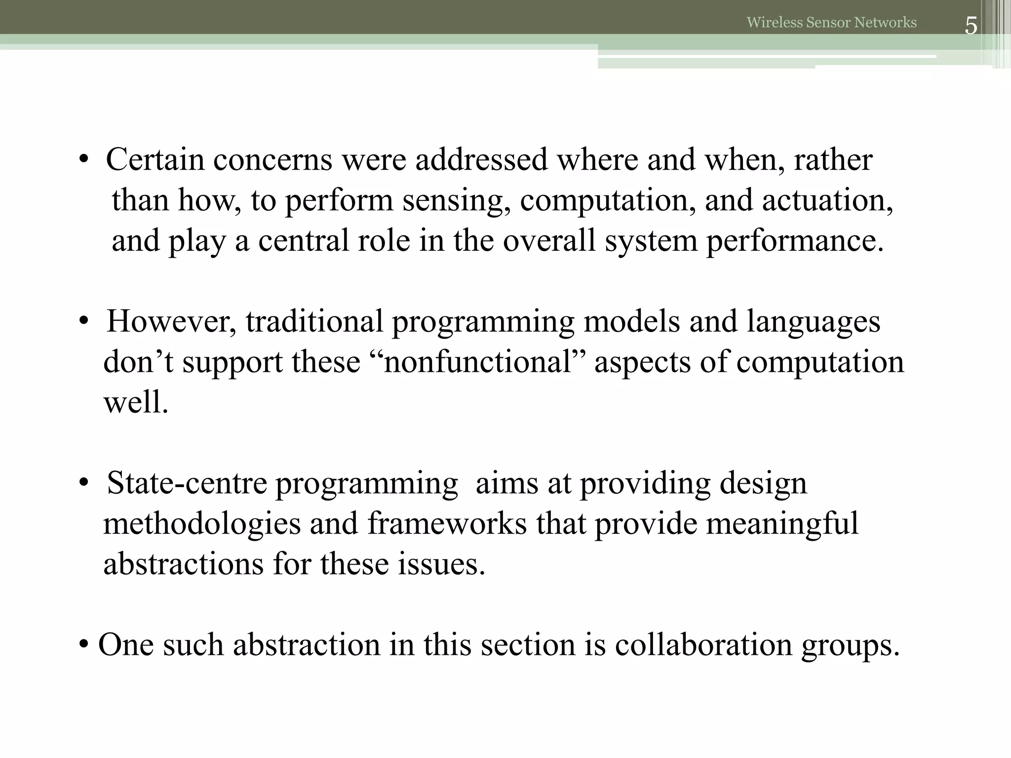 Wsn state-centric programming | PPTX