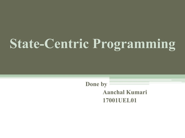 Wsn state-centric programming | PPTX