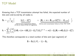 TCP over low-power and lossy networks: tuning the segment size to minimize energy consumption | PDF