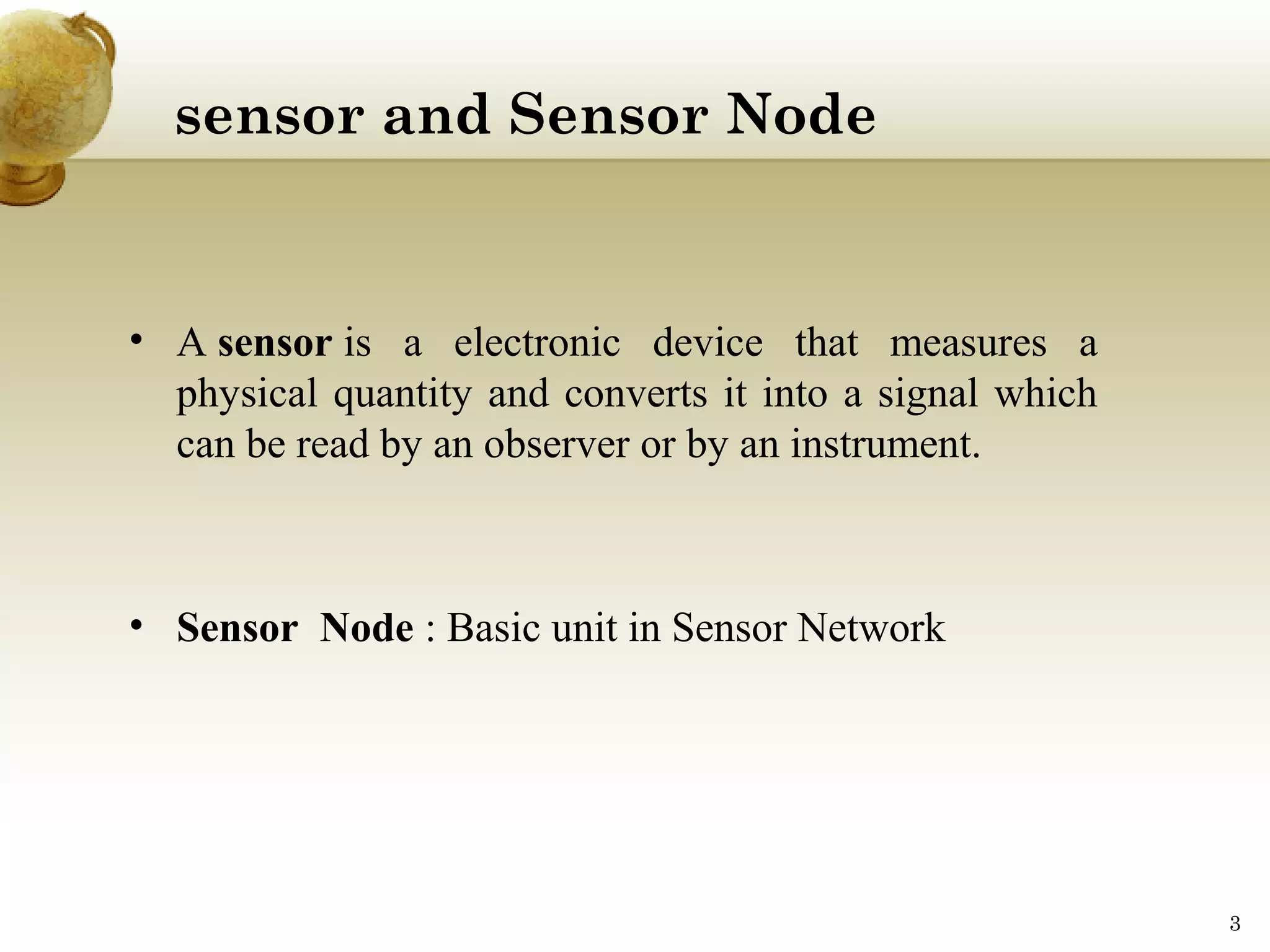 Wireless sensor network and its application | PPT