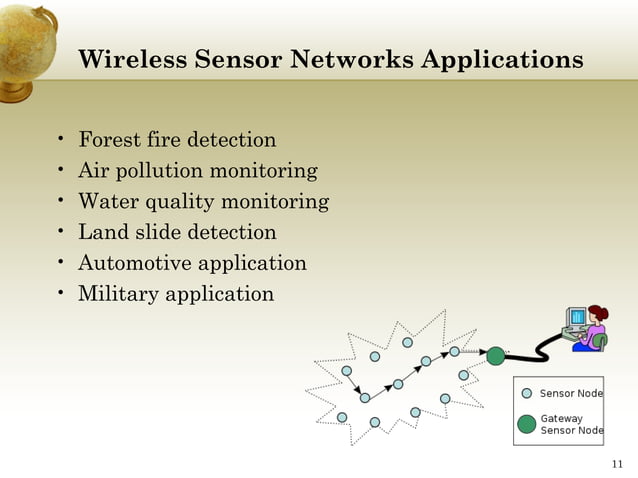 Wireless sensor network and its application | PPT