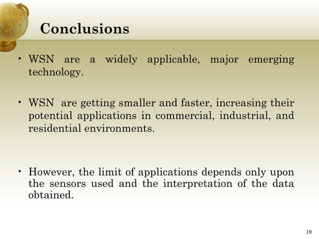Wireless sensor network and its application | PPT