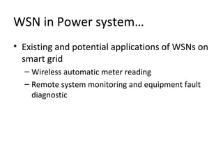 WSN application in power system | PPT