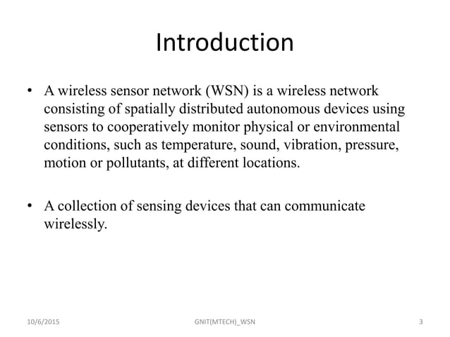 Wireless Sensor Networks ppt | PPTX | Internet of Things | Internet