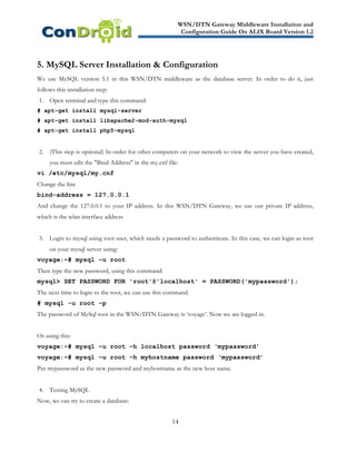 Condroid WSN/DTN Gateway - Middleware Installation & Configuration Guide on ALIX Board | PDF