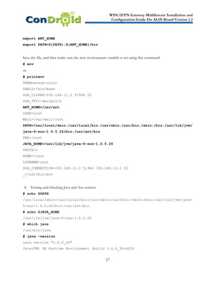 Condroid WSN/DTN Gateway - Middleware Installation & Configuration Guide on ALIX Board | PDF