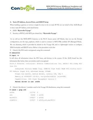 Condroid WSN/DTN Gateway - Middleware Installation & Configuration Guide on ALIX Board | PDF