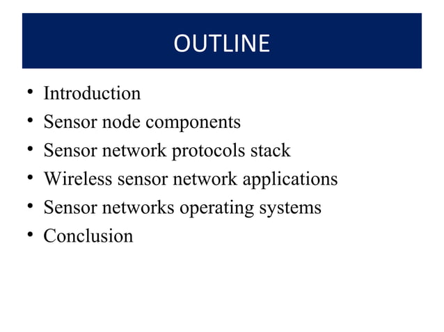 Wireless Sensor Networking | PPT