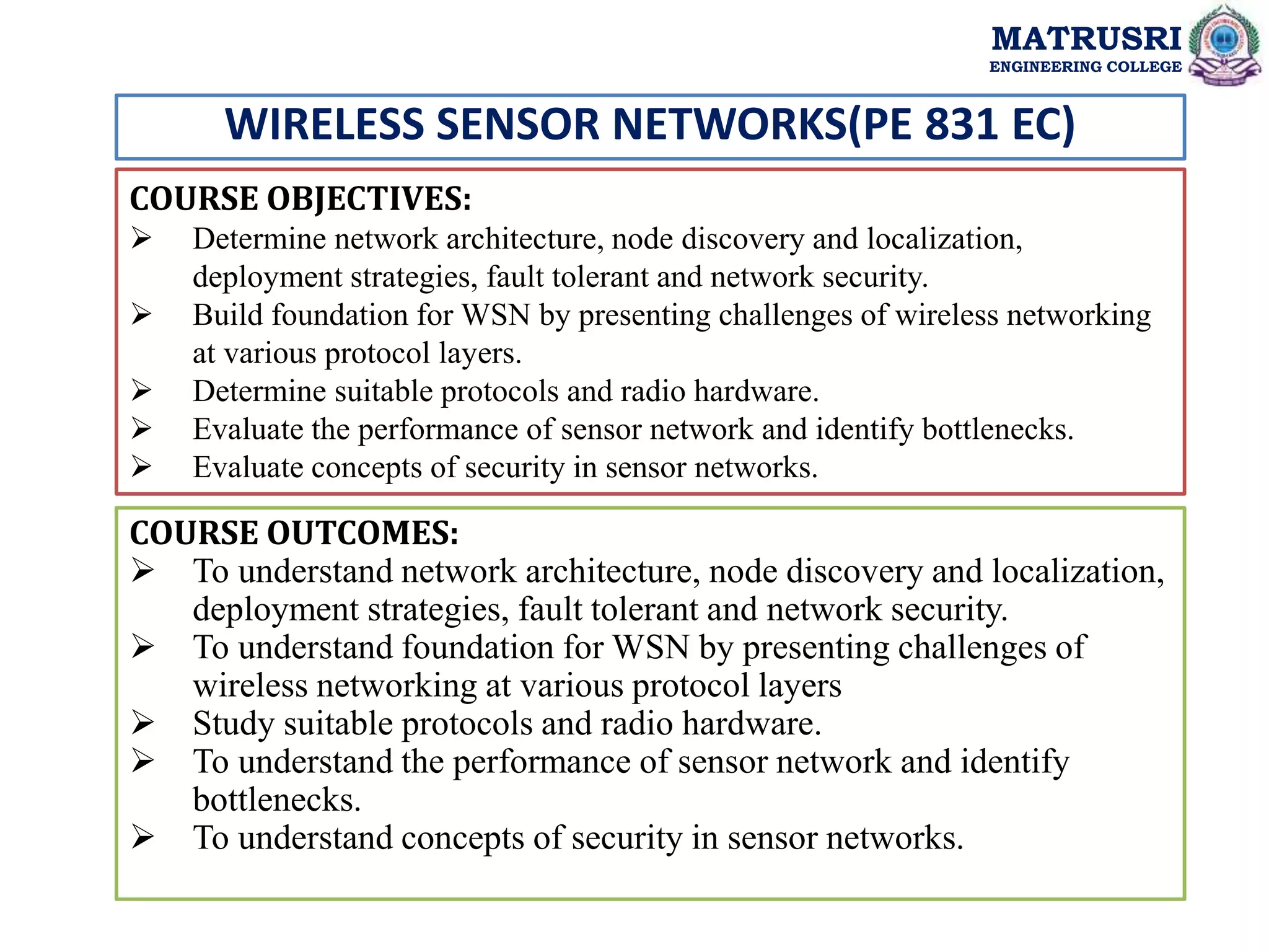 Wireless Sensor Networks | PPT | Internet of Things | Internet