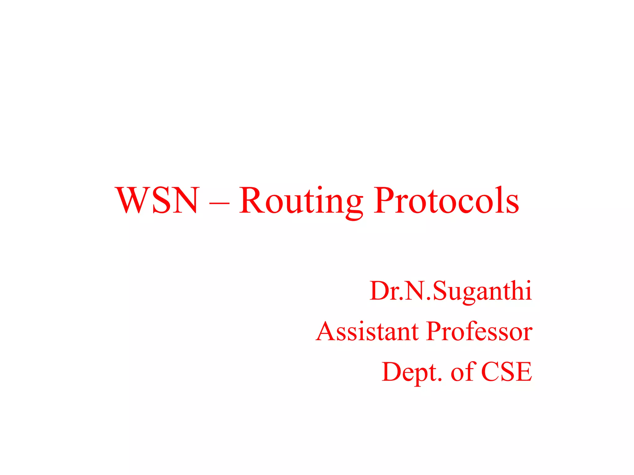 Wsn routing protocol | PPTX