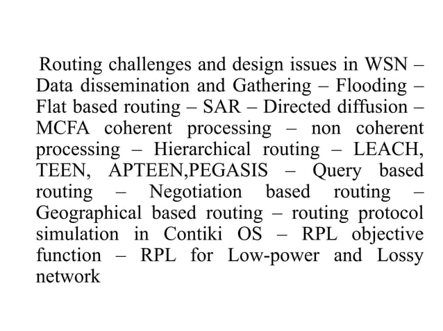 Wsn routing protocol | PPTX