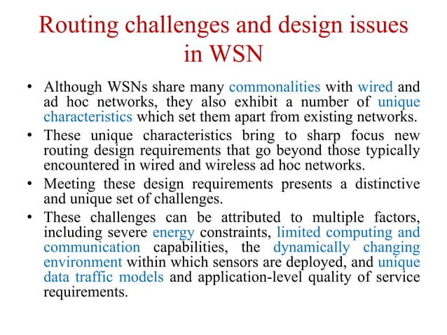 Wsn routing protocol | PPTX