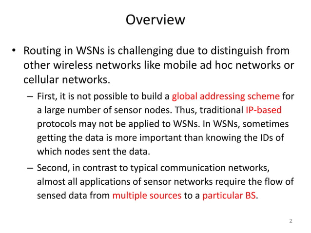 Wireless Sensor Network Routing Protocols | PPTX