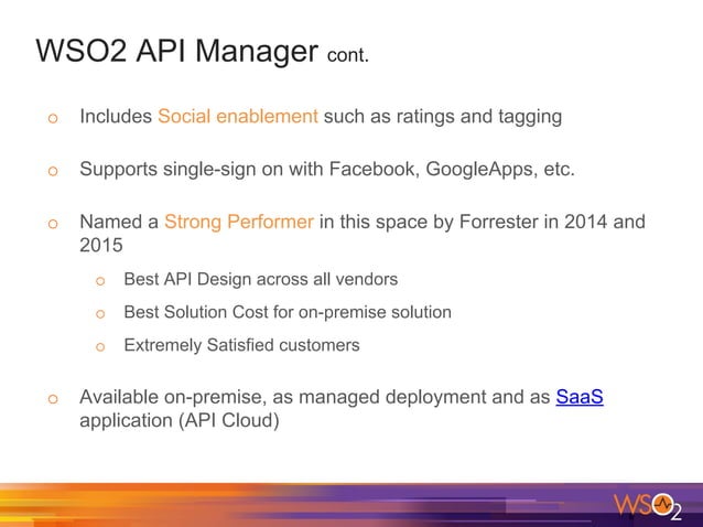 WSO2 API Manager 2.0 - Overview | PDF