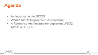 WSO2 API Manager Reference Architecture for DC/OS | PDF