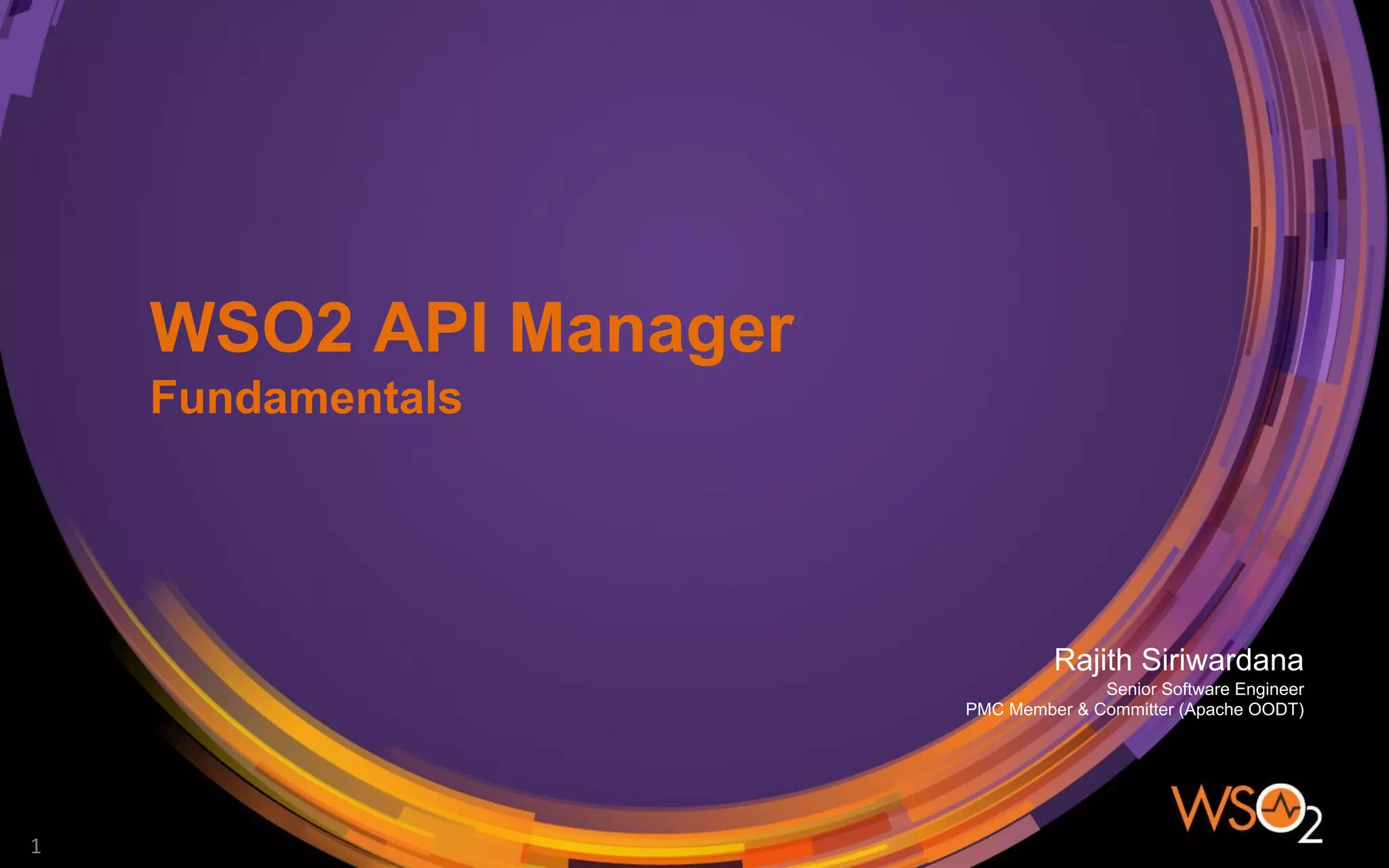 Wso2 Api Manager Fundamentals Ppt