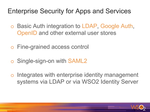 WSO2 Application Server - Product Overview | PPT