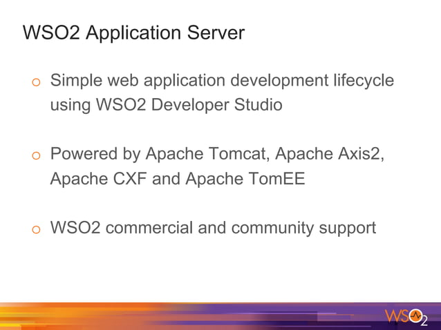 WSO2 Application Server - Product Overview | PPT